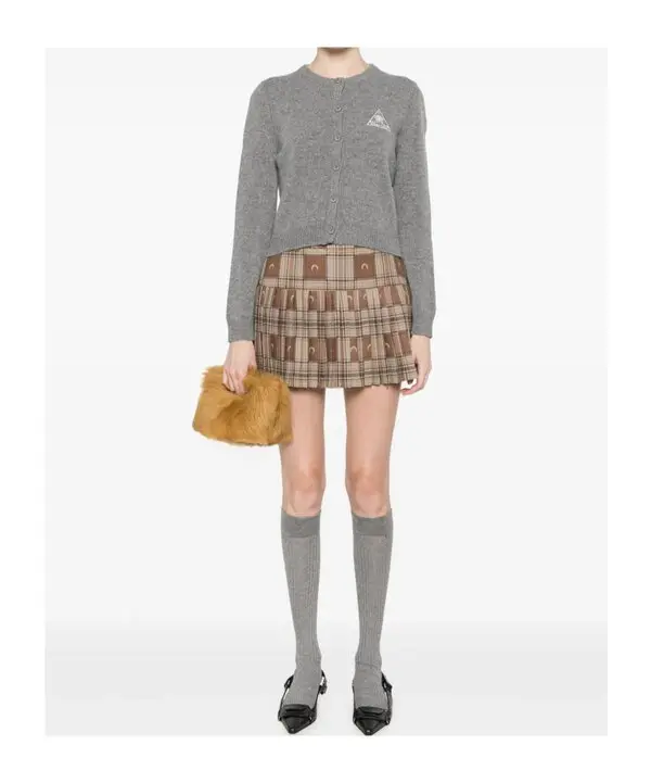 MARINE SERRE Logo Embroidered Cardigan