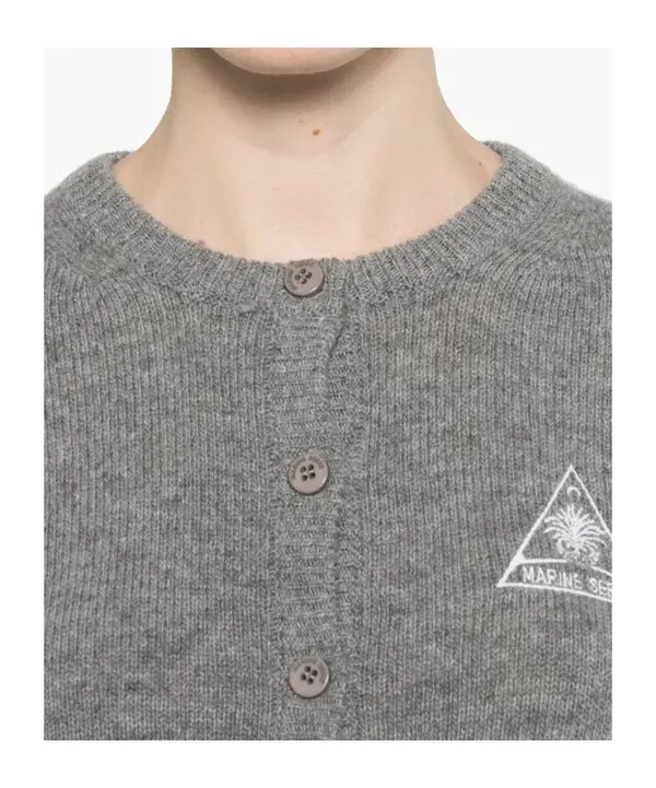 MARINE SERRE Logo Embroidered Cardigan