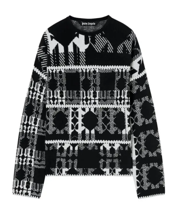 Palm Angels Intarsia-knit Monogram Jumper