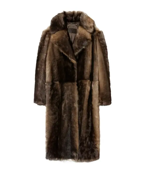 NILI LOTAN Ingrid Fur Coat - Black