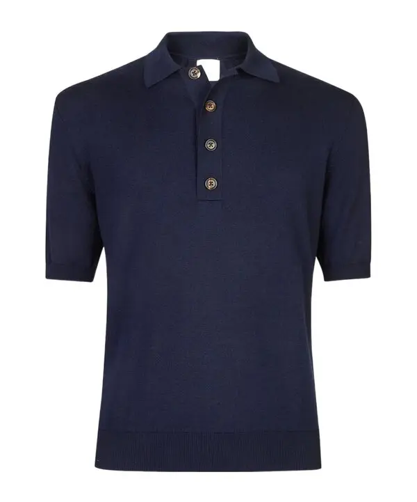 Eleventy Button Short-sleeve Polo Shirt
