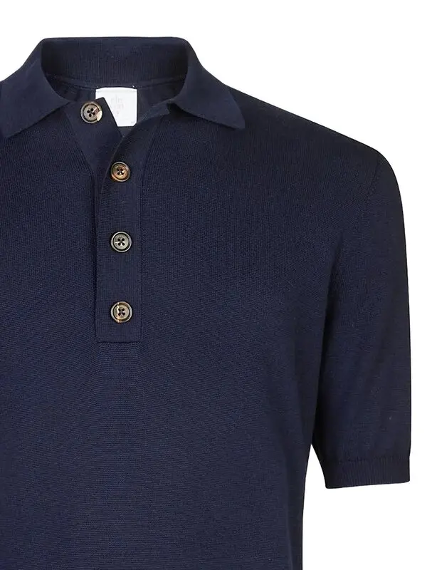 Eleventy Button Short-sleeve Polo Shirt