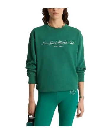 SPORTY  RICH Sporty & Rich Cotton Crewneck Sweatshirt