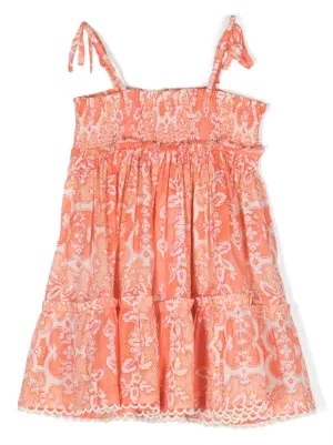 Zimmermann Raie Shirred-effect Cotton Dress