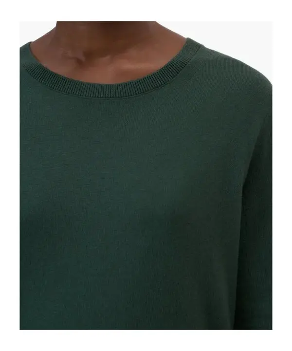 Closed Long Sleeve Crew Neck Knitwear With Side Slits
