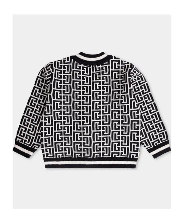 Balmain Geometric Pattern Cardigan
