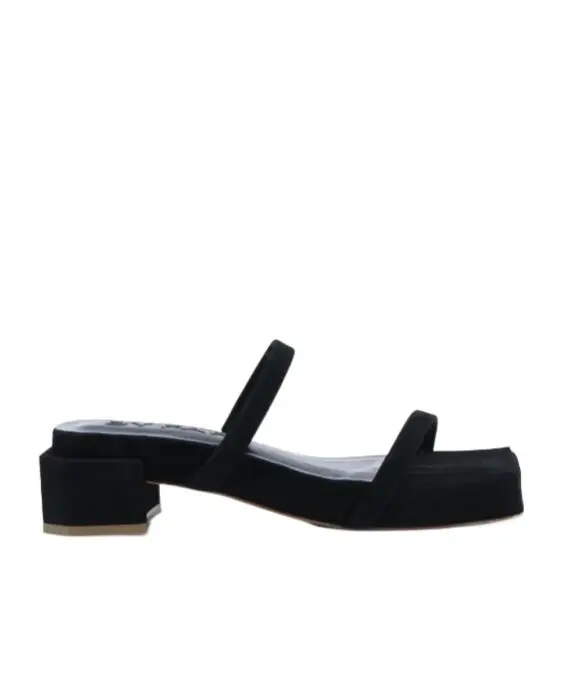 By Far Two-strap Platform Sandals - Black