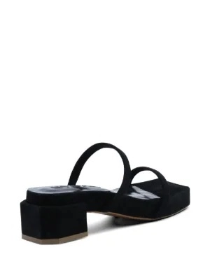 By Far Two-strap Platform Sandals - Black