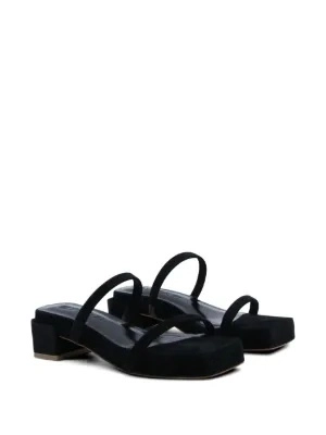 By Far Two-strap Platform Sandals - Black