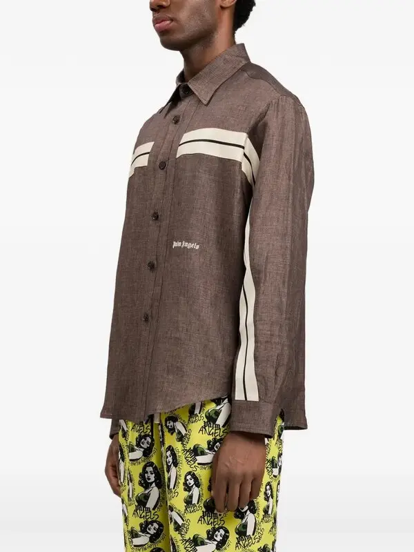 Palm Angels Logo-embroidery Track Shirt