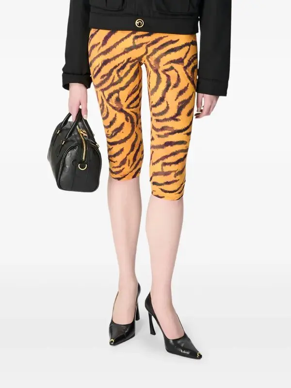 MARINE SERRE Tiger Print Cropped Trousers