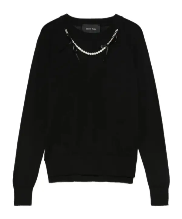 Simone Rocha Embellished Crew Neck Sweater