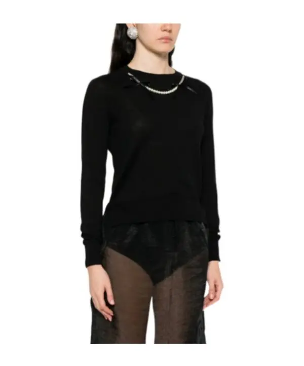 Simone Rocha Embellished Crew Neck Sweater