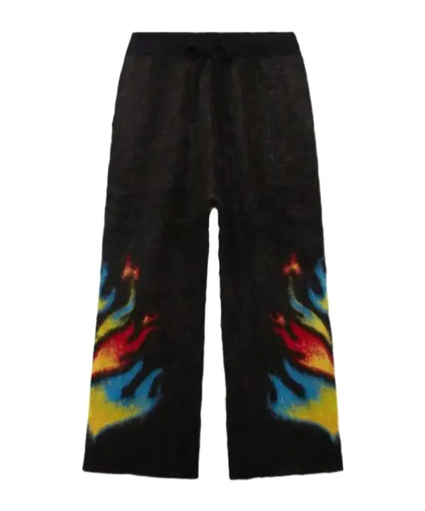Casablanca Brushed Mohair Flame Printed Trousers