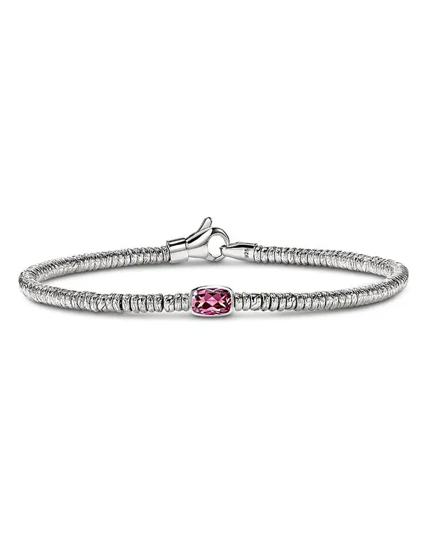 John Hardy Sterling Heishi Rhodolite Bead Bracelet