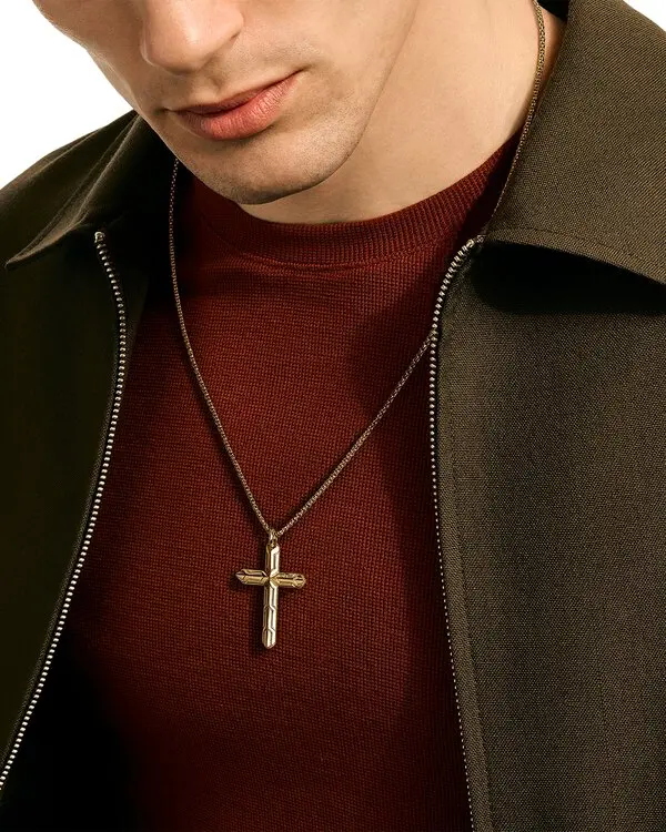 John Hardy 14k Yellow Icon Cross Pendant