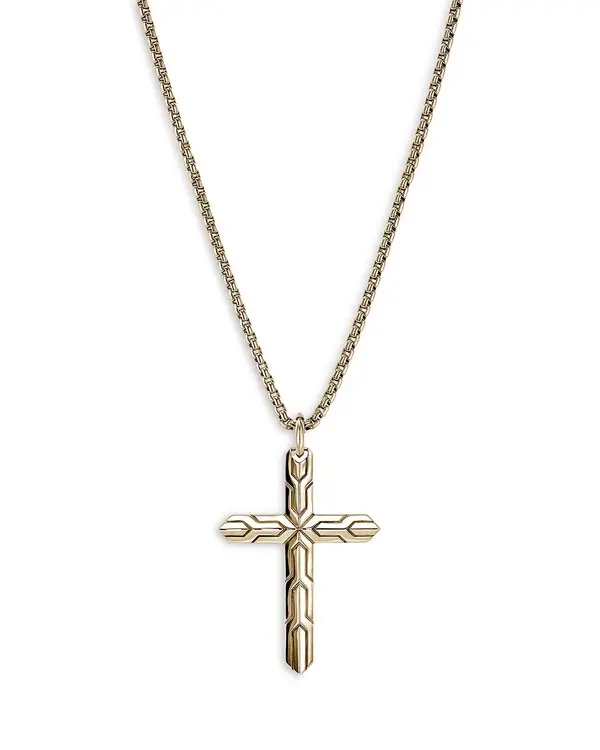 John Hardy 14k Yellow Icon Cross Pendant