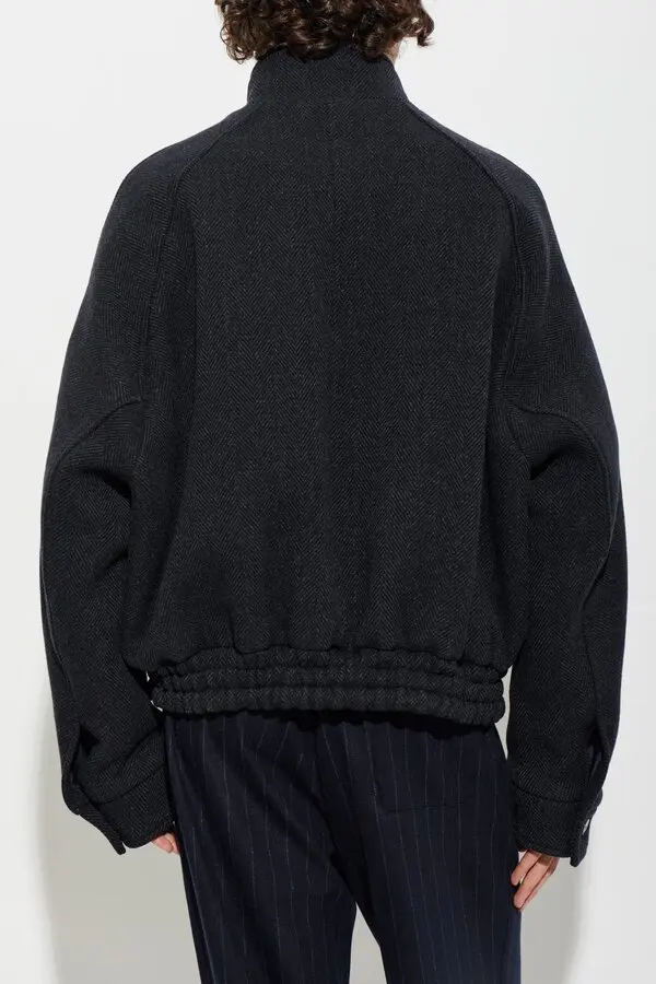 DARKPARK Herringbone Wool Bomber Jacket