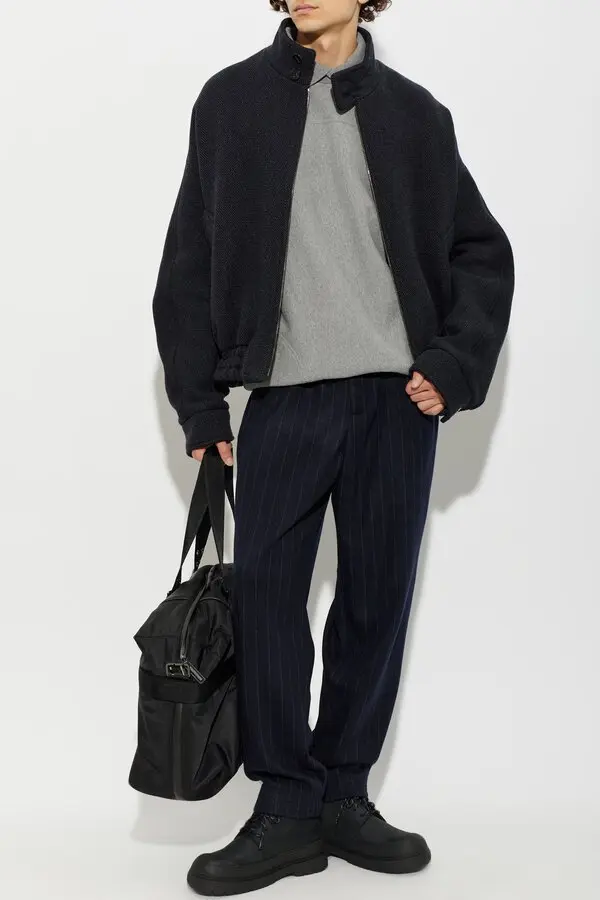 DARKPARK Herringbone Wool Bomber Jacket