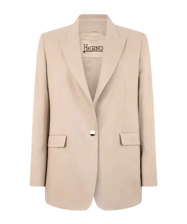 Herno Shawl-collar Single-breasted Blazer - Beige