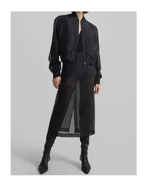 THE FRANKIE SHOP Peri Sheer Midi Skirt