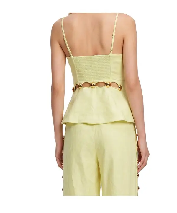 Simkhai Embellished Bustier Top - Yellow
