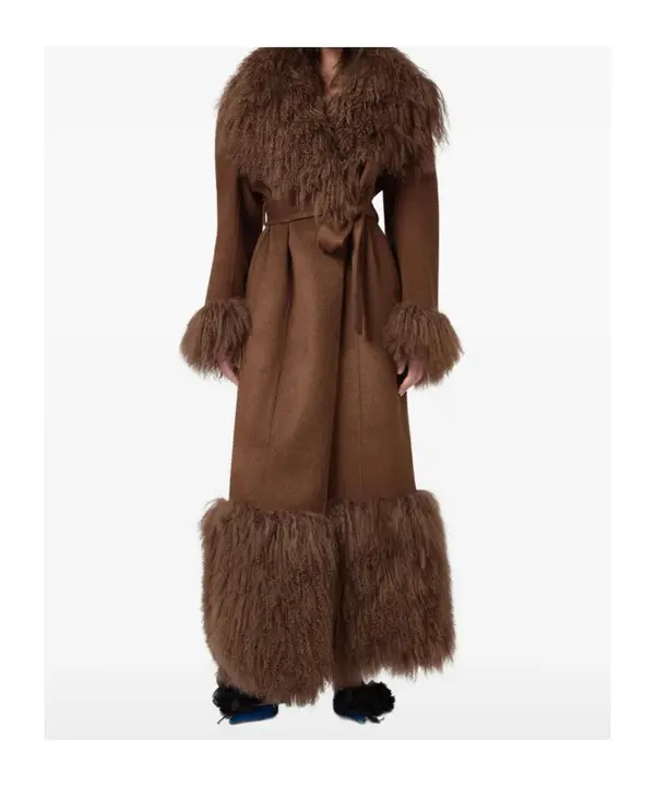 Giuseppe Di Morabito Shearling-trim Belted Coat