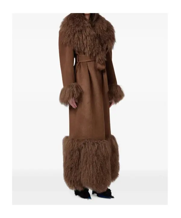 Giuseppe Di Morabito Shearling-trim Belted Coat