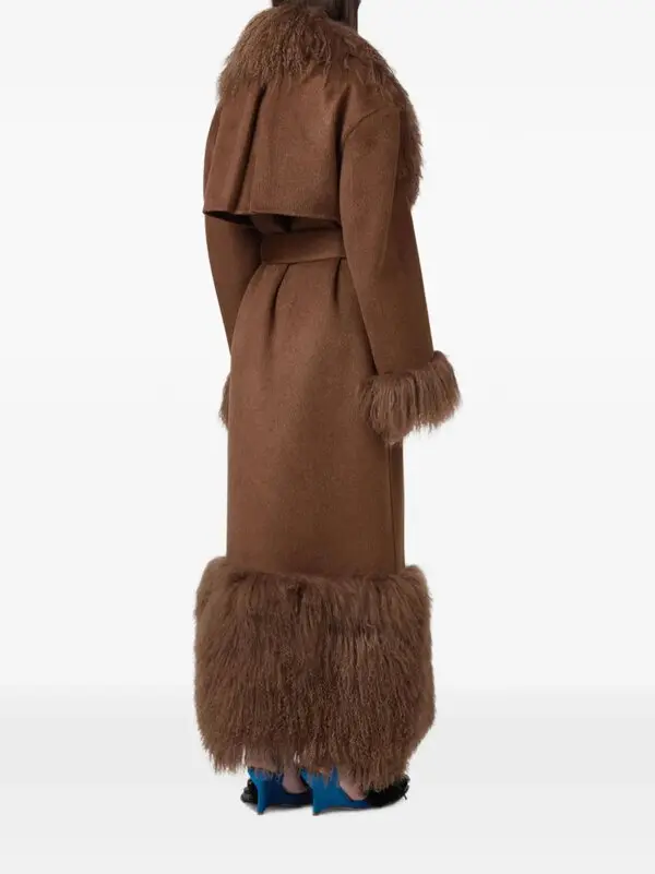 Giuseppe Di Morabito Shearling-trim Belted Coat