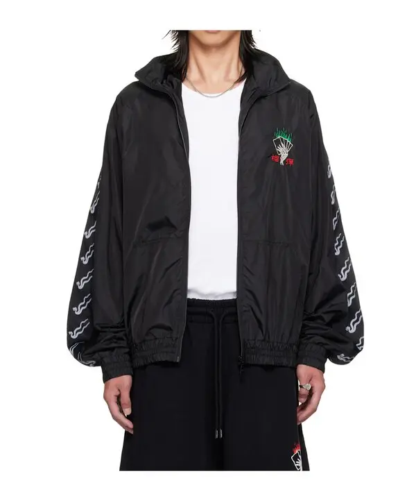 LU'U DAN Embroidered Logo Windbreaker Jacket