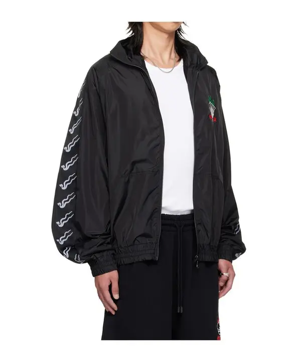 LU'U DAN Embroidered Logo Windbreaker Jacket