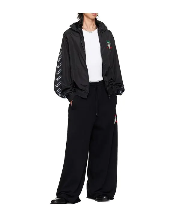 LU'U DAN Embroidered Logo Windbreaker Jacket