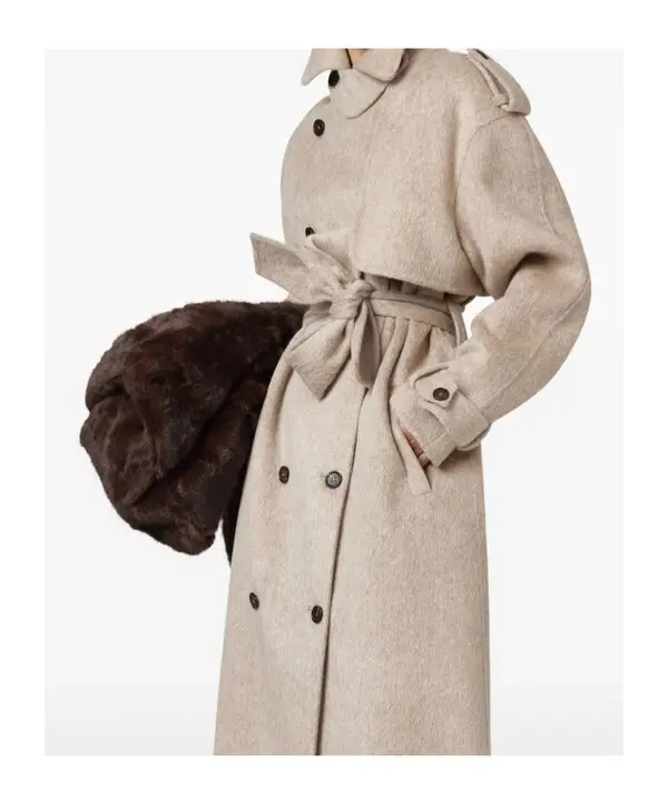 Giuseppe Di Morabito Double-breasted Belted Coat - Light-colored
