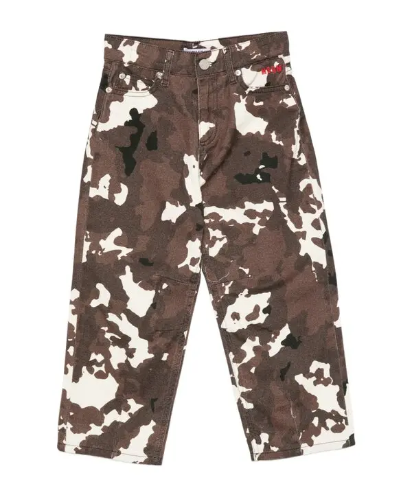 MSGM Camouflage Print Straight Leg Trousers