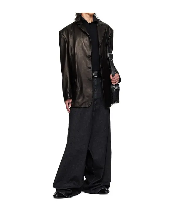LU'U DAN Oversized Tailored Leather Blazer