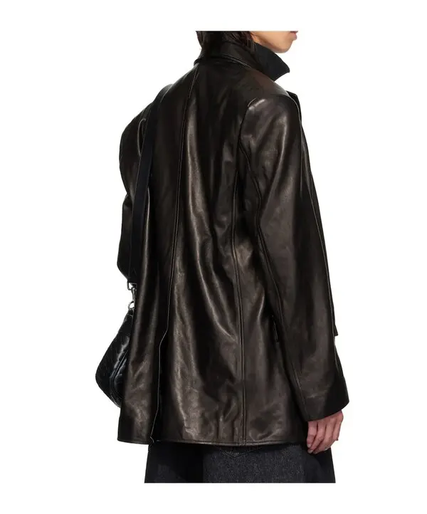 LU'U DAN Oversized Tailored Leather Blazer