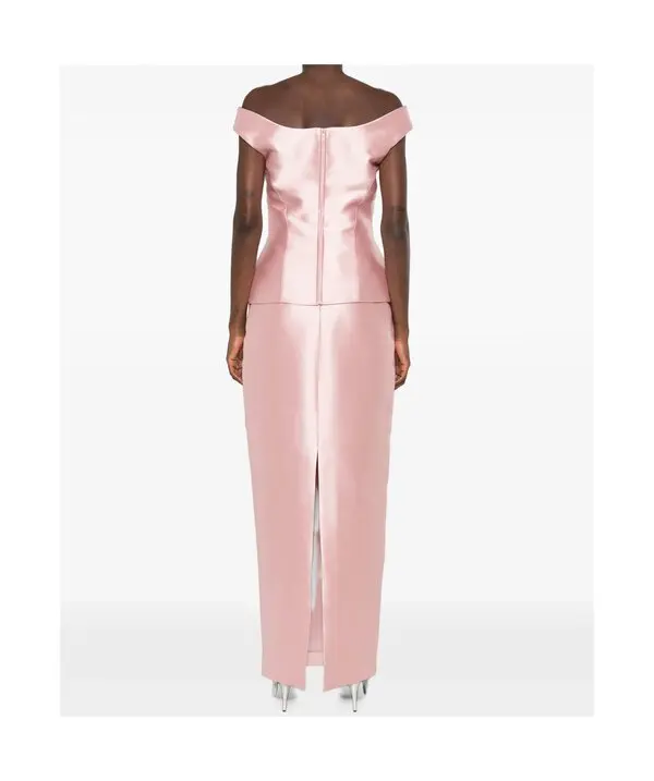 Solace Off-the-shoulder Dress With Ruffle Detailing - Light Pink