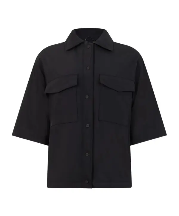Herno Boxy Three-quarter Sleeve Buttoned Jacket - Black