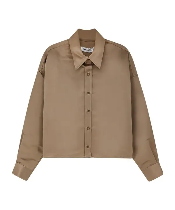 THE FRANKIE SHOP Cropped Boxy Shirt