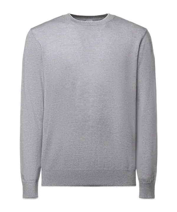 Eleventy Long-sleeve Knit Top With Contrasting Accents