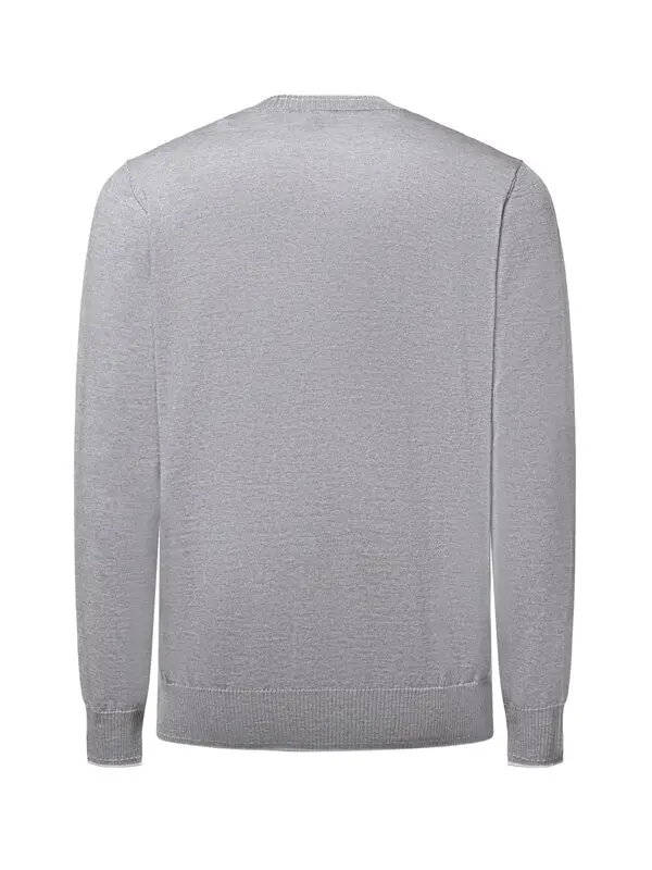 Eleventy Long-sleeve Knit Top With Contrasting Accents