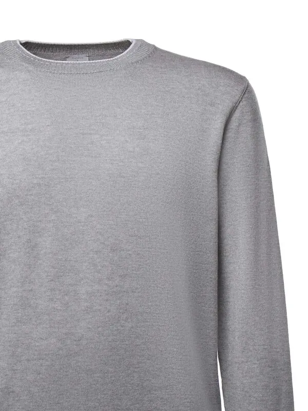 Eleventy Long-sleeve Knit Top With Contrasting Accents