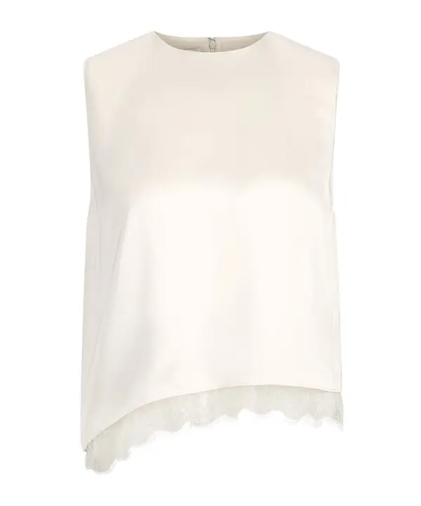 Vince Round-neck Sleeveless Top - Beige