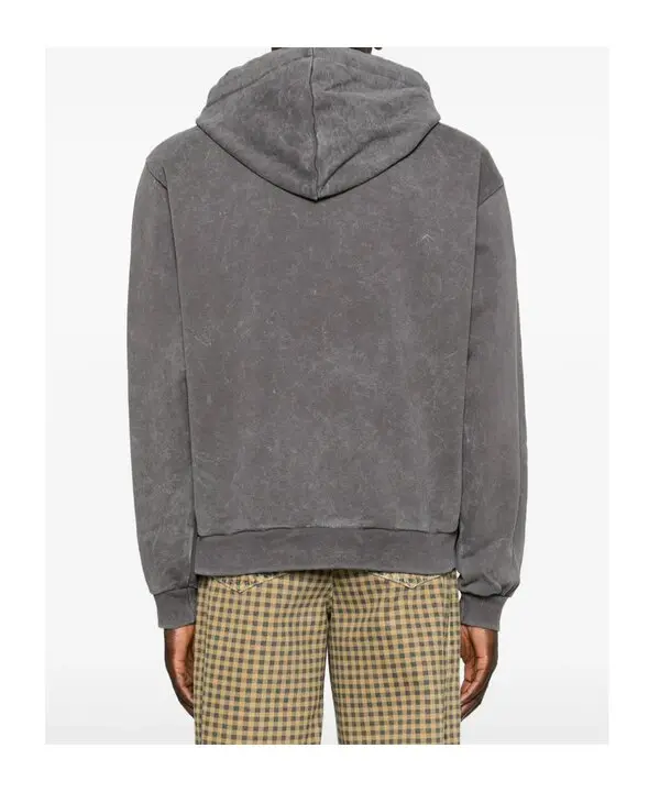 Gcds Stud-embellished Washed-effect Hoodie
