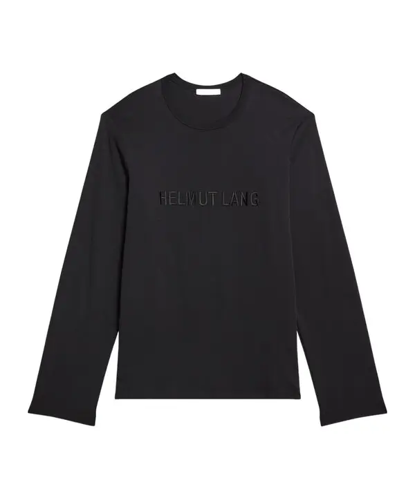 Helmut Lang Logo-embroidered Long-sleeved T-shirt