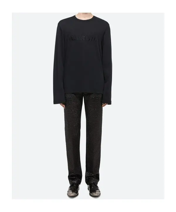 Helmut Lang Logo-embroidered Long-sleeved T-shirt