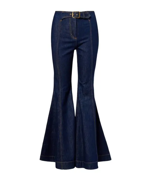 Zimmermann Luna Belted Flared Jeans