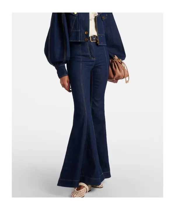 Zimmermann Luna Belted Flared Jeans