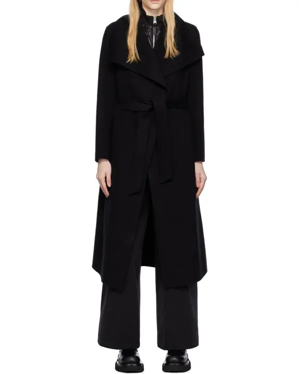 Mackage Belted Long Coat - Black