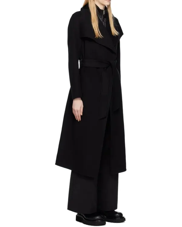 Mackage Belted Long Coat - Black